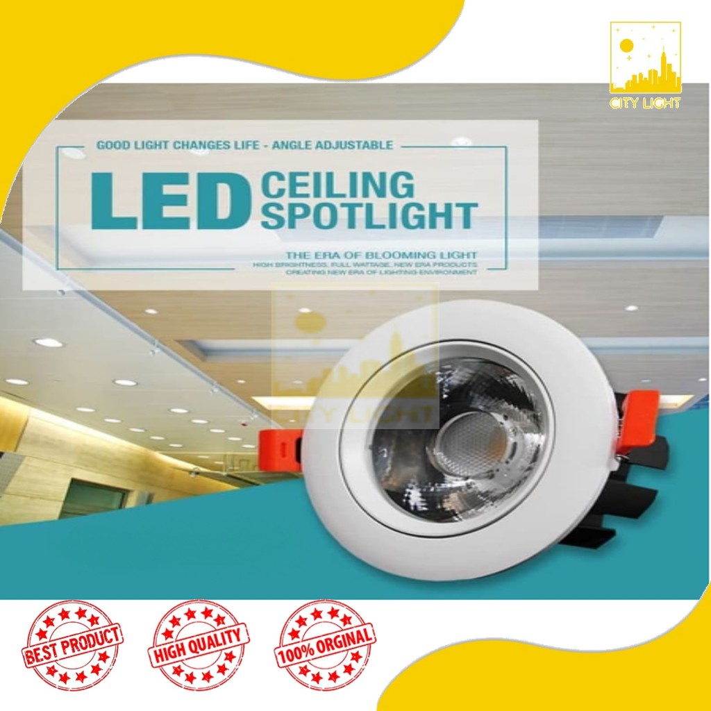 Jual Lampu LED Sorot COB Spotlight 5W/7W/10W/12W/20W LED Downlight Plafon 5W / 7W / 10W / 12W ...