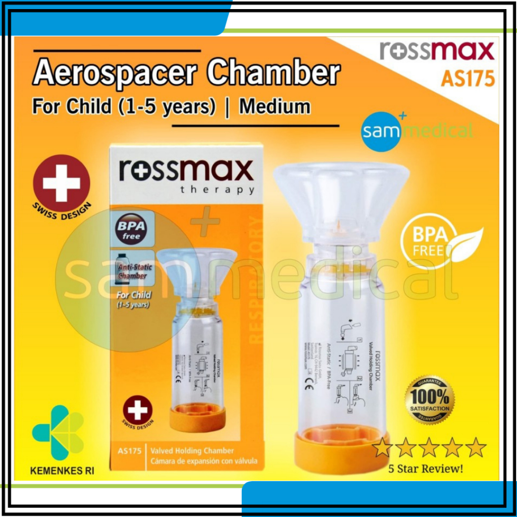Jual Rossmax Aerospacer Aerochamber Spacer ASMA Medium size (1-5 tahun ...