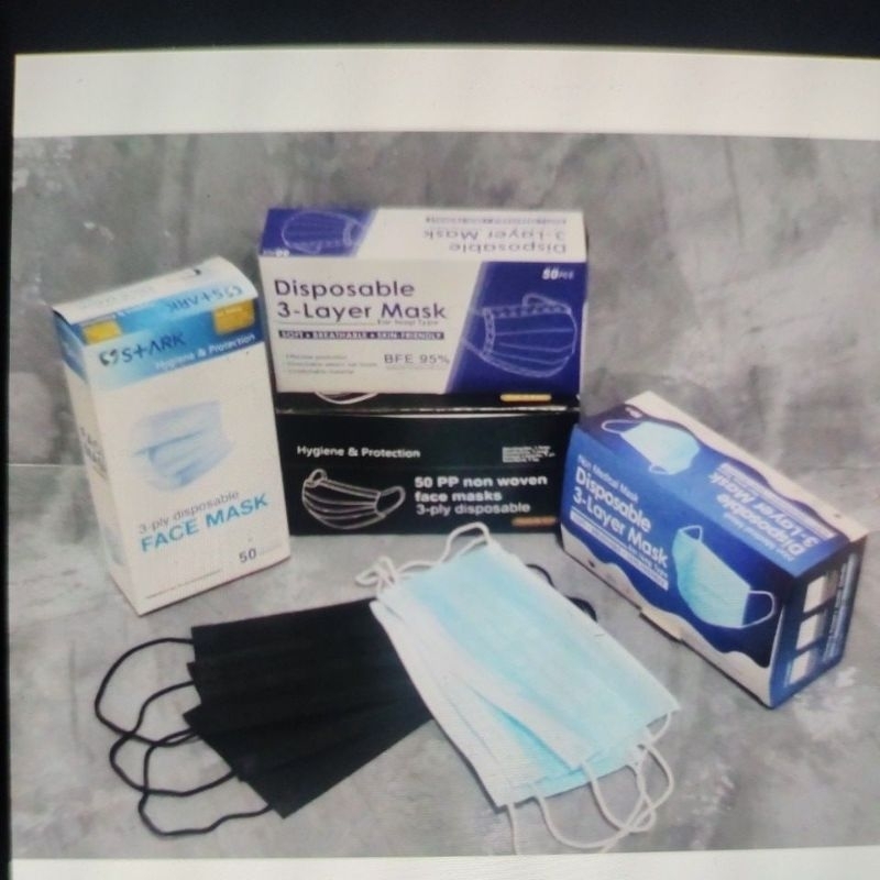 Jual MASKER EARLOOP DISPO BIRU+ BOX RANDOM ISI 50 | Shopee Indonesia