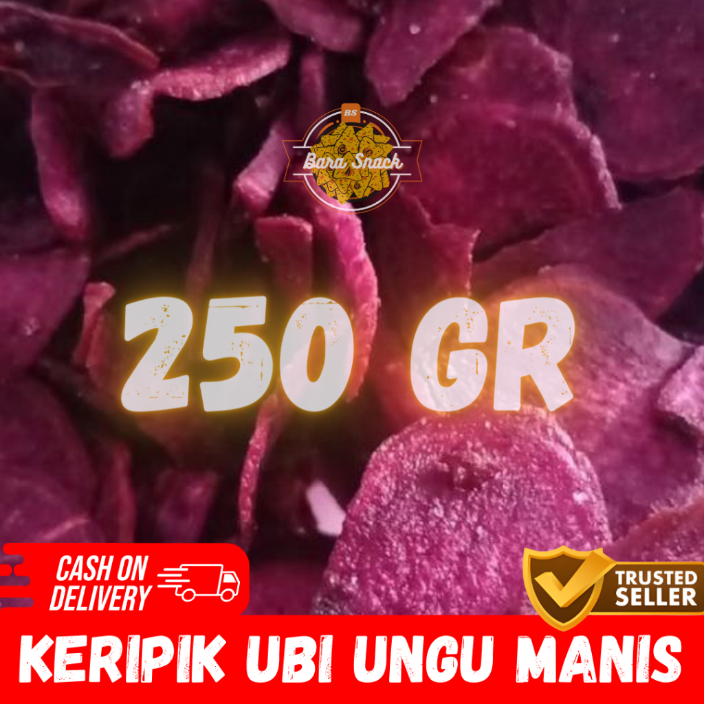 Jual [ 250gr ] Keripik Ubi Ungu Manis Premium / Keripik Ketela Ungu ...