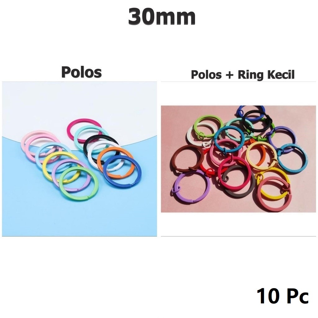 Jual Ring Besi Gepeng Polos 30mm Warna-Warni Harga/10Pc | Shopee Indonesia