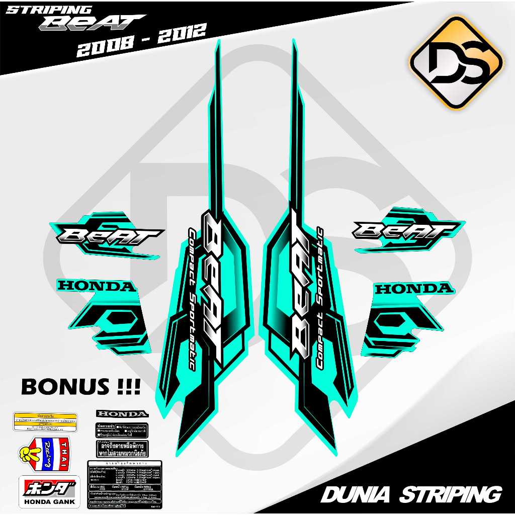 Jual STRIPING STICKER STOCK DECAL STIKER HONDA BEAT CARBU BEAT TAHUN ...