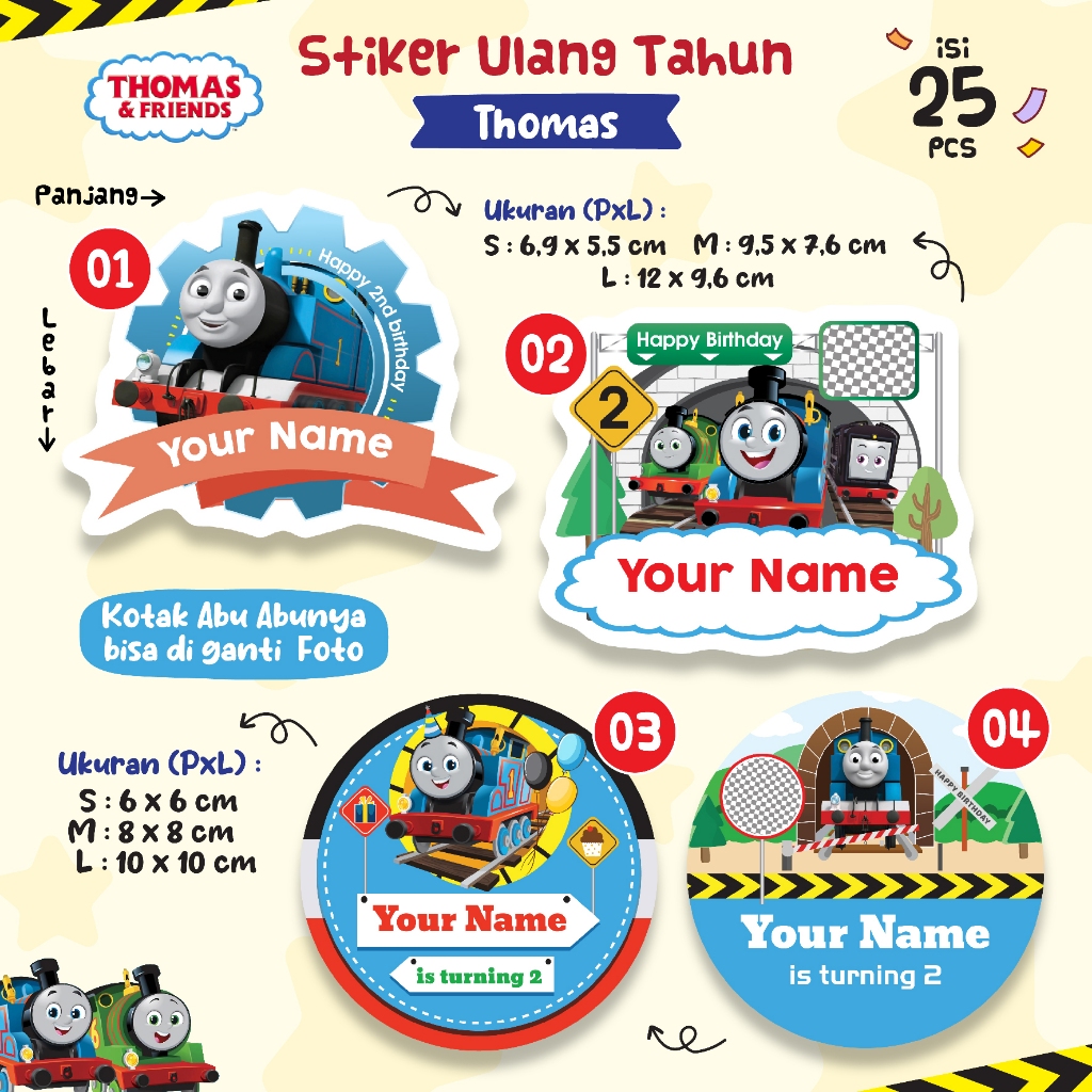 Jual STIKER LABEL ULANG TAHUN CUSTOM / BIRTHDAY STICKER CUSTOM (ISI ...