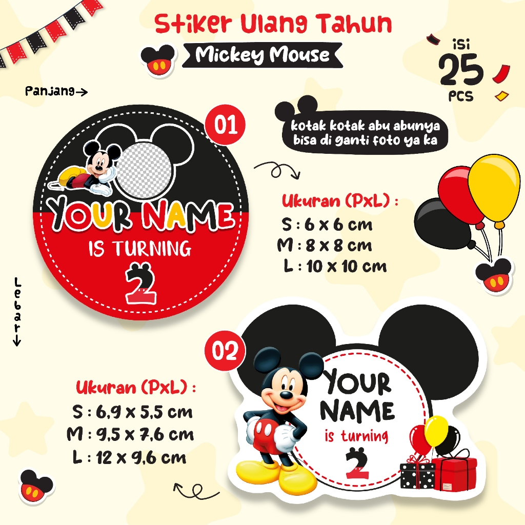 Jual STIKER LABEL ULANG TAHUN CUSTOM / BIRTHDAY STICKER CUSTOM (ISI ...