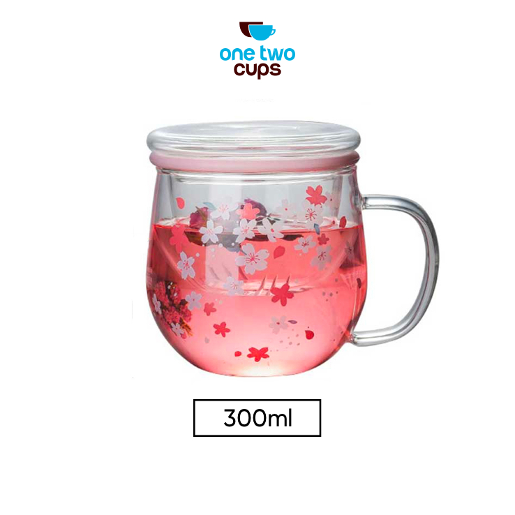 Jual One Two Cups Gelas Cangkir Teh Tea Cup Mug 300ml with Infuser Filter - C224 - 300ML ...