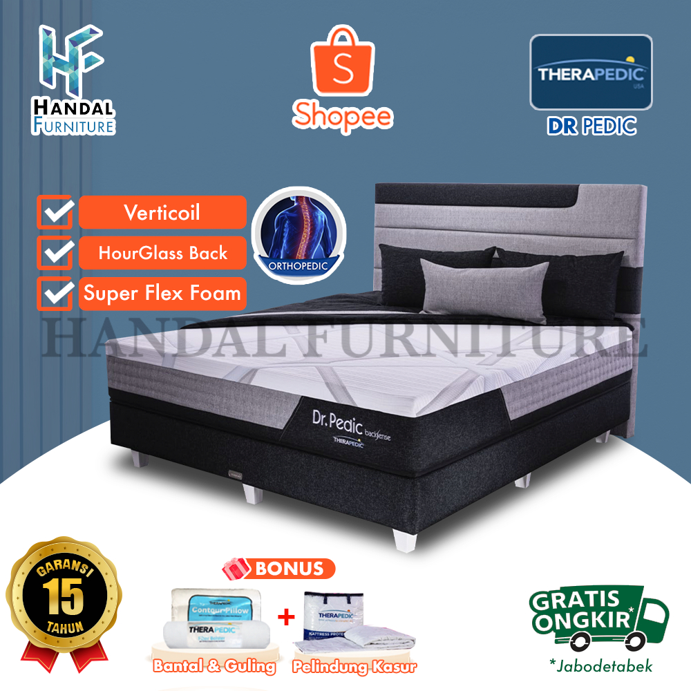 Jual Therapedic Set Kasur Spring Bed Dr. Pedic | Shopee Indonesia