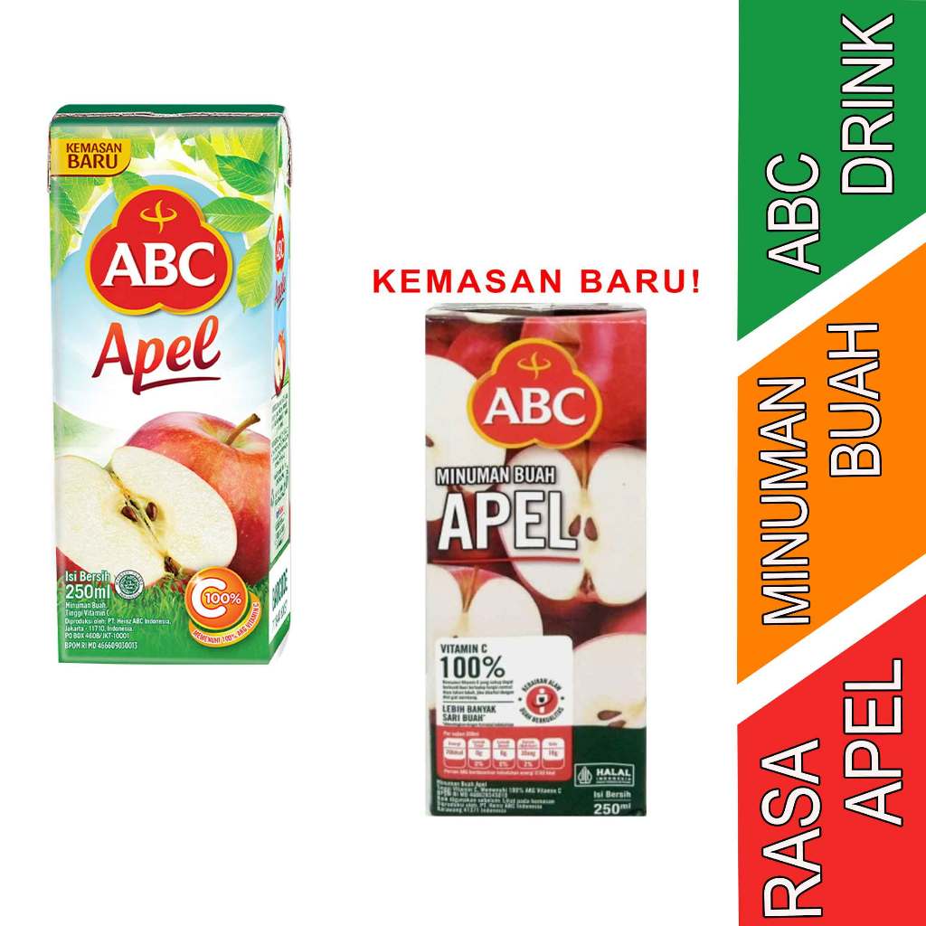Jual Minuman Rasa Apple - Abc Drink - Minuman Jus Buah - 250ml | Shopee ...