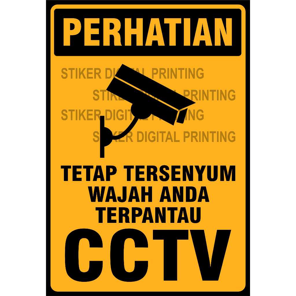 Jual STIKER PERINGATAN CCTV OREN | Shopee Indonesia