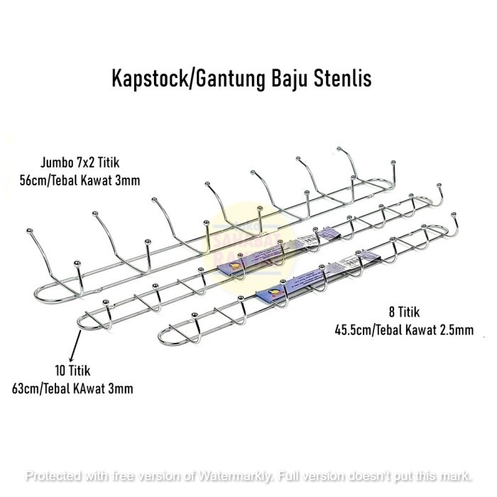 Jual Gantungan Baju Kastok Stainless Mata 6 8 10 Dobel | Shopee Indonesia