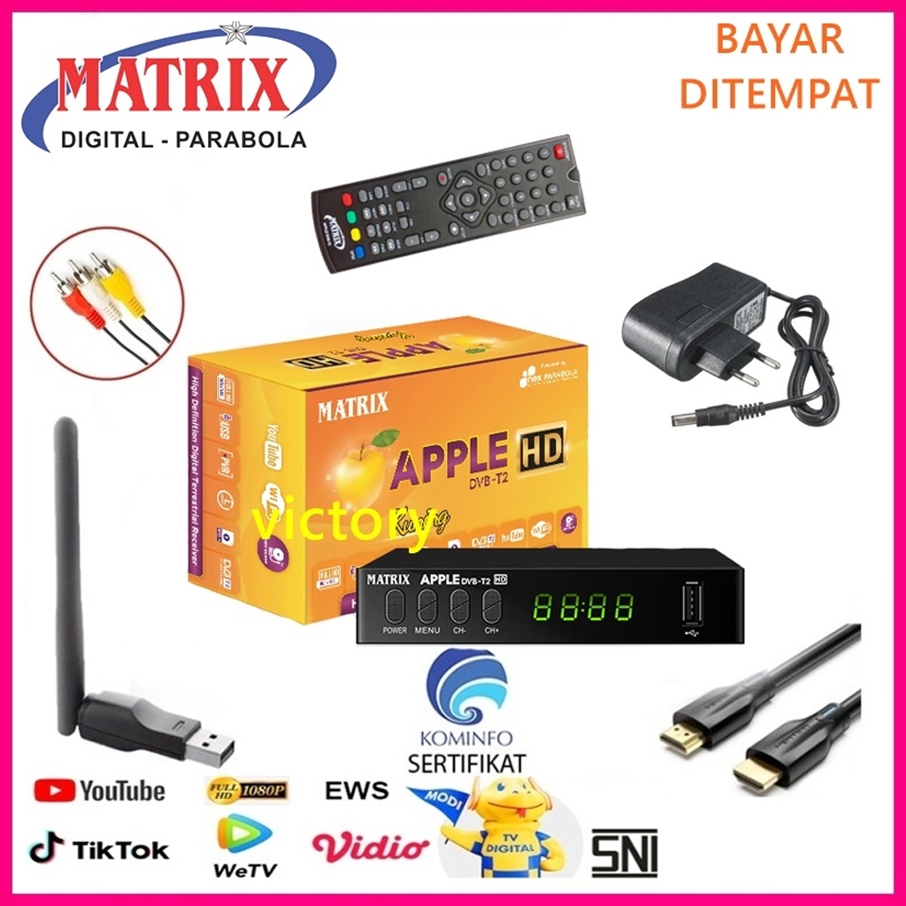 Jual Set Top Box Matrix Apple Kuning Digital Original Garansi Receiver ...