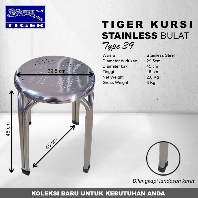 Jual Kursi Bakso Stainless steel Bangku Bakso Susun Bangku Bar Cafe ...