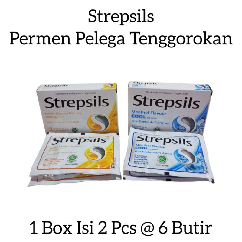 Jual Strepsils Permen Pelega Tenggorokan 1 Box Isi 2 Pcs @ 6 Butir ...