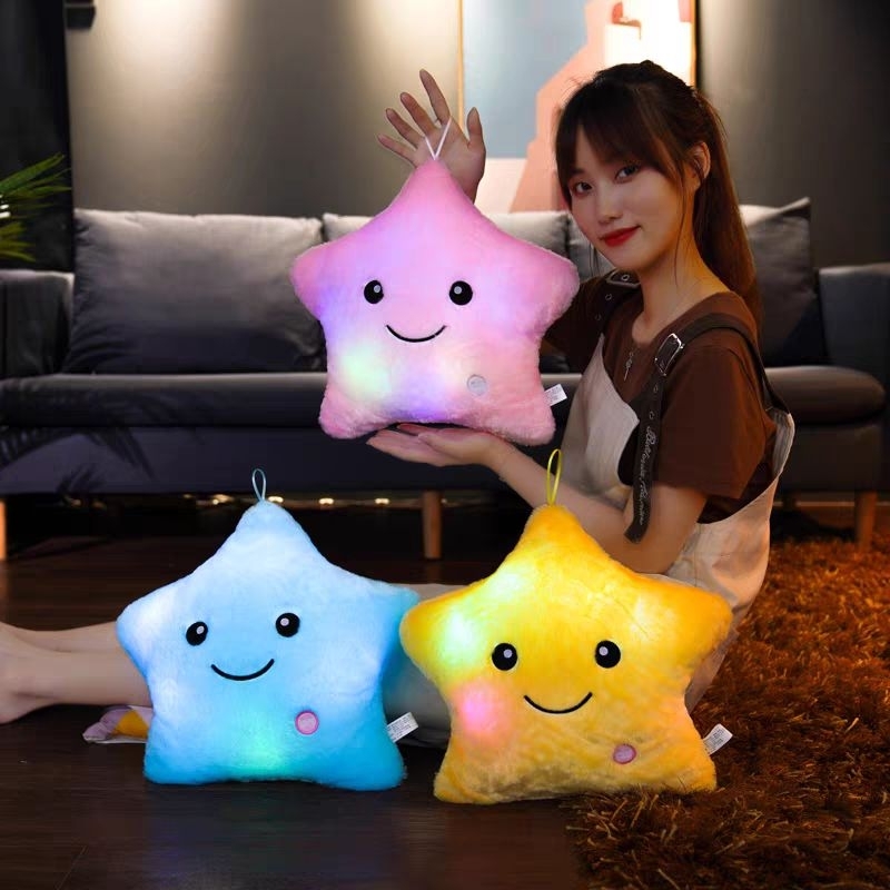 Jual boneka bintang nyala hiasan kamar bantal anak | Shopee Indonesia