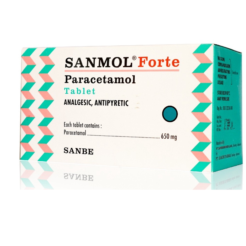 Jual SANMOL FORTE STRIP 4 TABLET Efektif Menurunkan Demam | Shopee ...