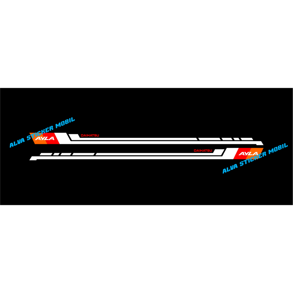 Jual new sticker ayla stiker ayla list cutting body mobil daihatsu ayla ...