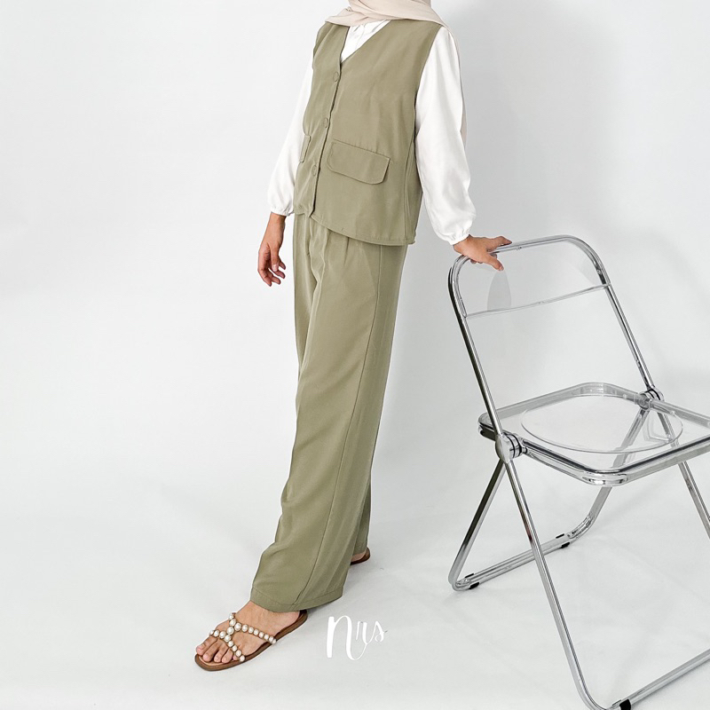 Jual Jesi One Set Vest - Neric Story | One Set Linen | One Set Murah ...