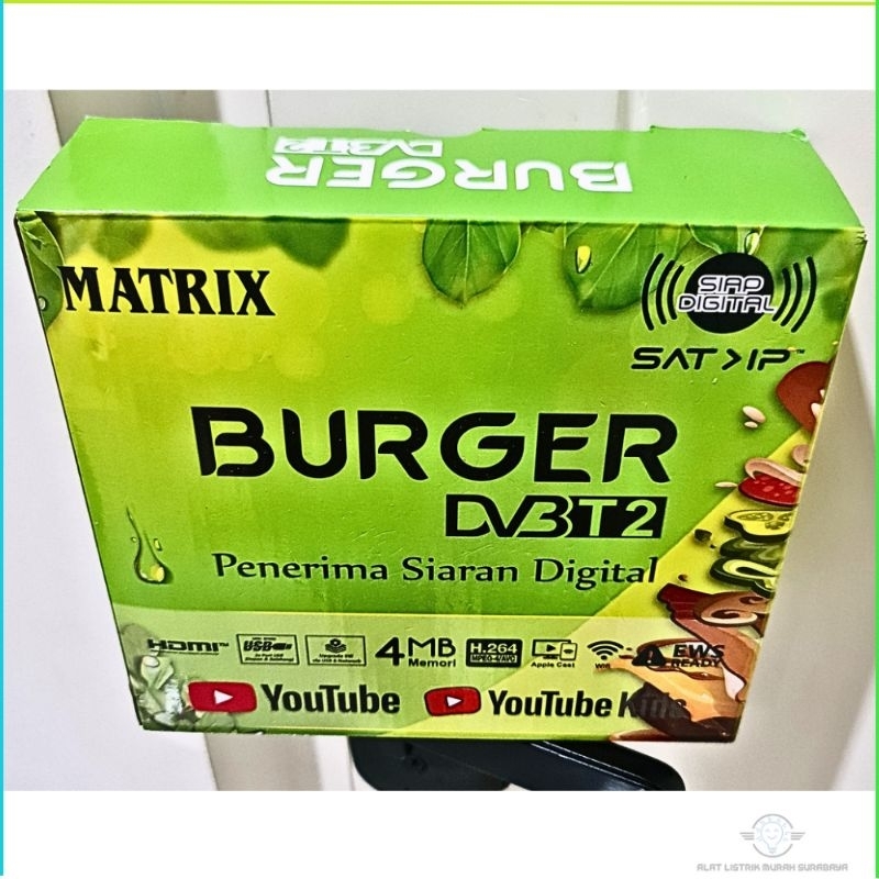 Jual MATRIX Set Top Box Burger Hijau DVB-T2 MT Bahan Besi Kuat Kokoh Termurah | Shopee Indonesia