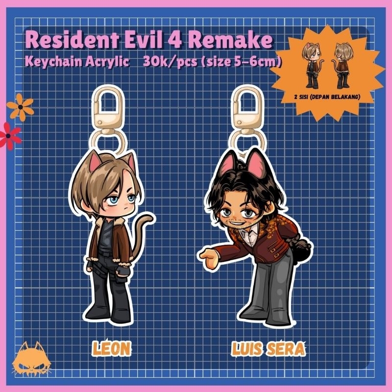 Jual [OPEN PO] Keychain Acrylic Resident Evil 4 Remake Dua Sisi (PRE ...
