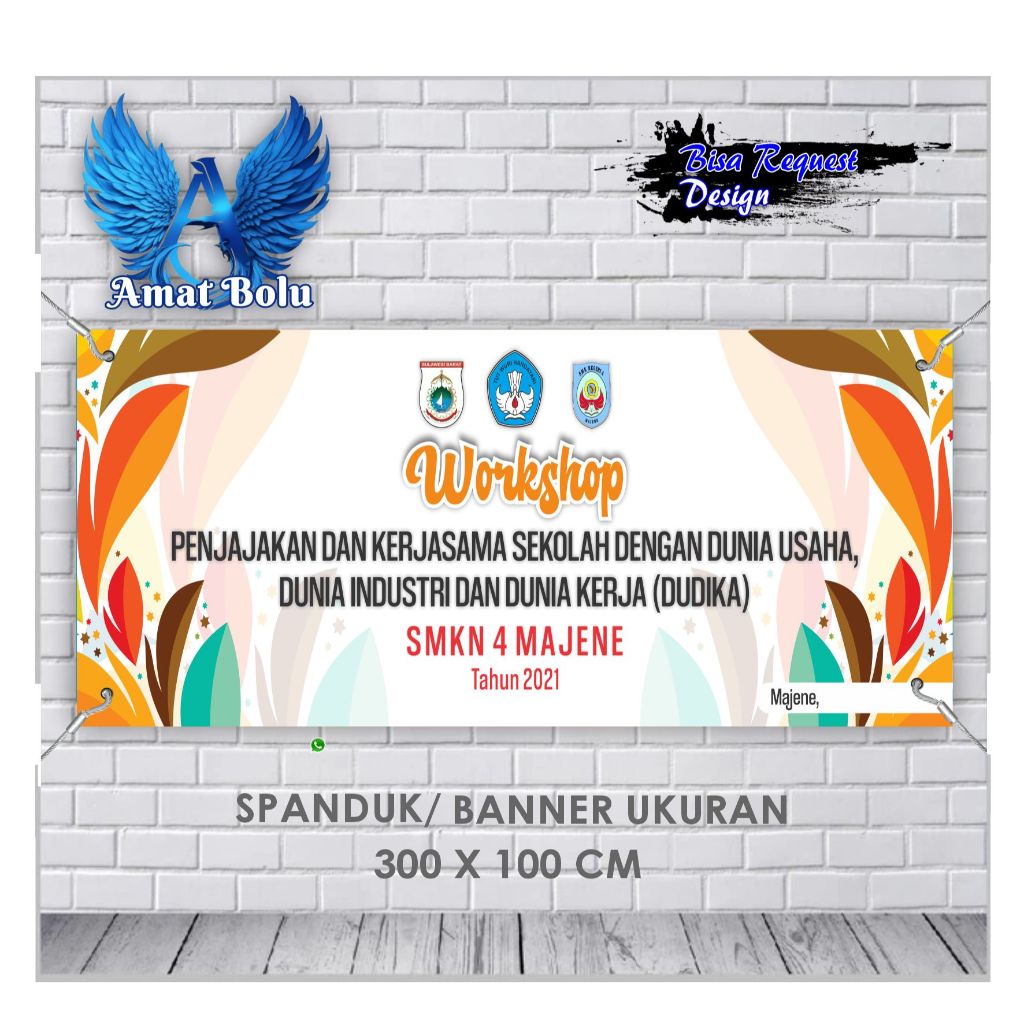 Jual MMT,SPANDUK PENDIDIKAN MODEL 3 UKURAN 300X100 BISA REQEST | Shopee ...