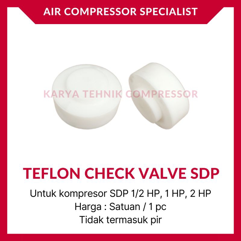 Jual Teflon Isi Check Valve Kompresor SDP 1/2 HP 1 HP 2 HP | Shopee ...