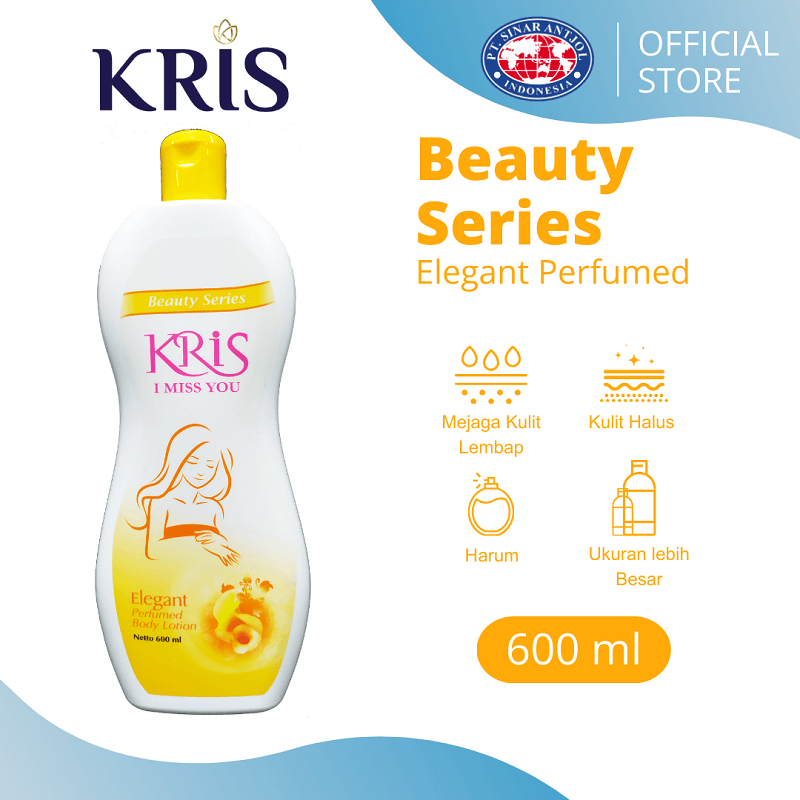 Jual Kris Handbody Lotion 600ml Elegant Kuning | Shopee Indonesia