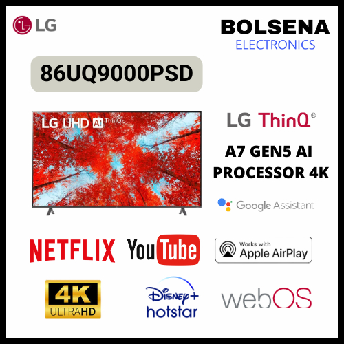 Jual TV LG 86UQ9000 SMART TV 86 INCH REAL 4K THINQAI HDR10 PRO ...