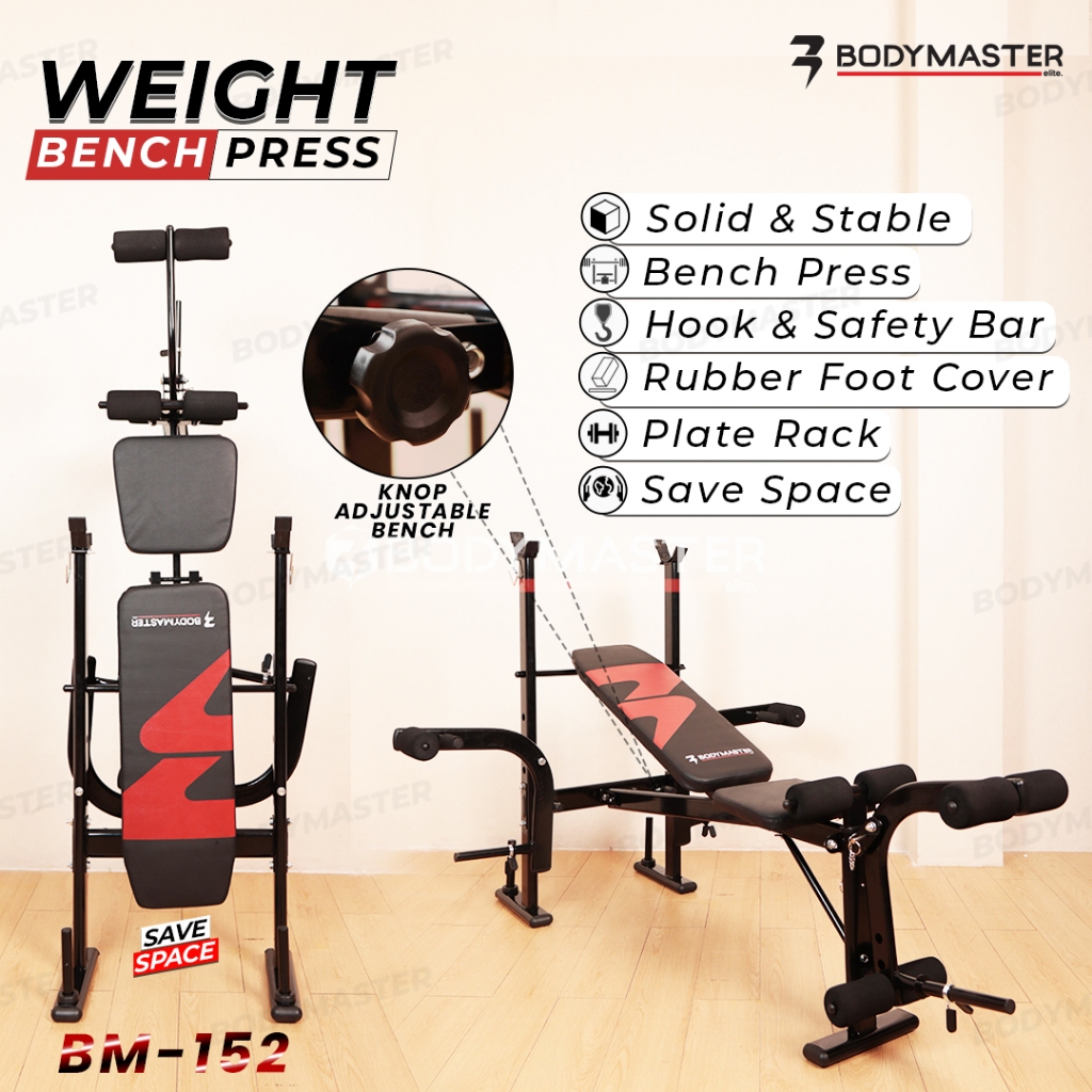 Jual BODYMASTER Weight Bench Press BM-152 Multifungsi - Barbell Rack ...