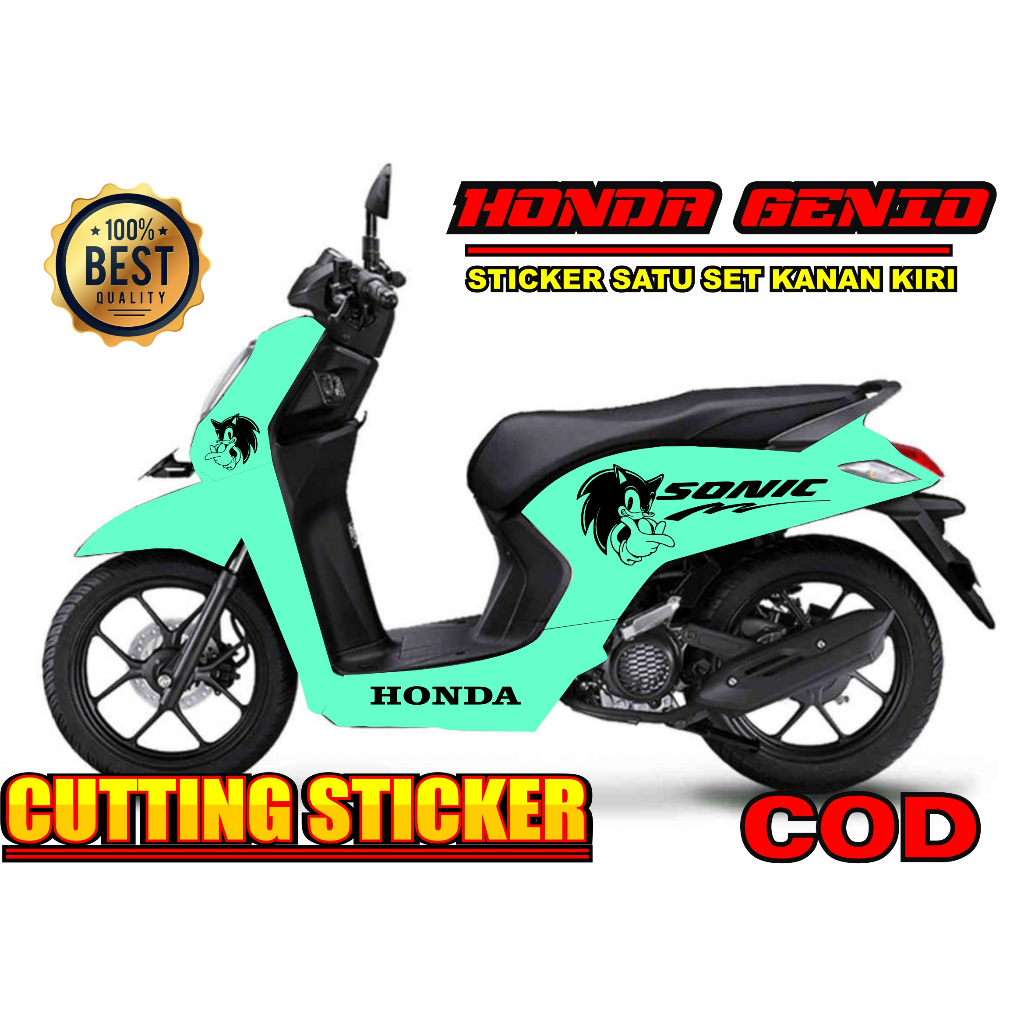 Jual STICKER GENIO SONIC CUTTING STICKER STRIPING HONDA GENIO STICKER ...