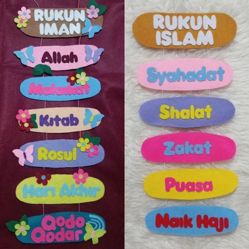 Jual RUKUN IMAN DAN ISLAM FLANEL | Shopee Indonesia