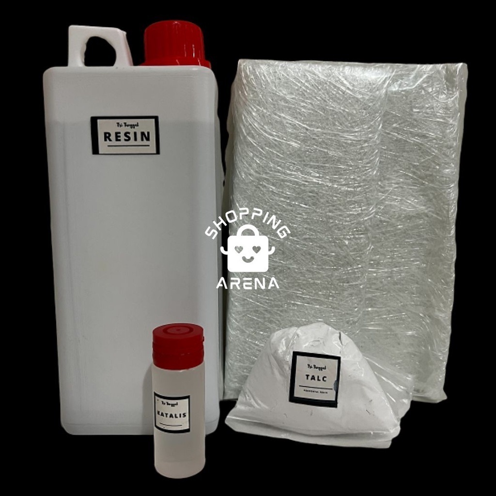 Jual Paket Resin MERAH 1000gr Polyester FREE Katalis 20ml Bahan ...
