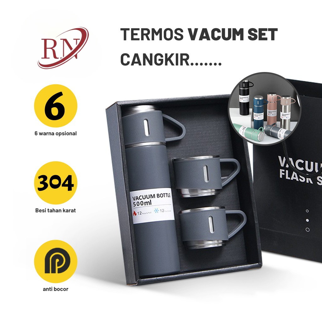 Jual RN Toko resmi Termos Vacuum Flask Gift Set Hampers Free Cangkir ...