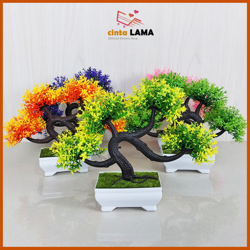 Jual Tanaman Hias Plastik Bunga Pot Kecil Pohon Sintetis Bonsai ...