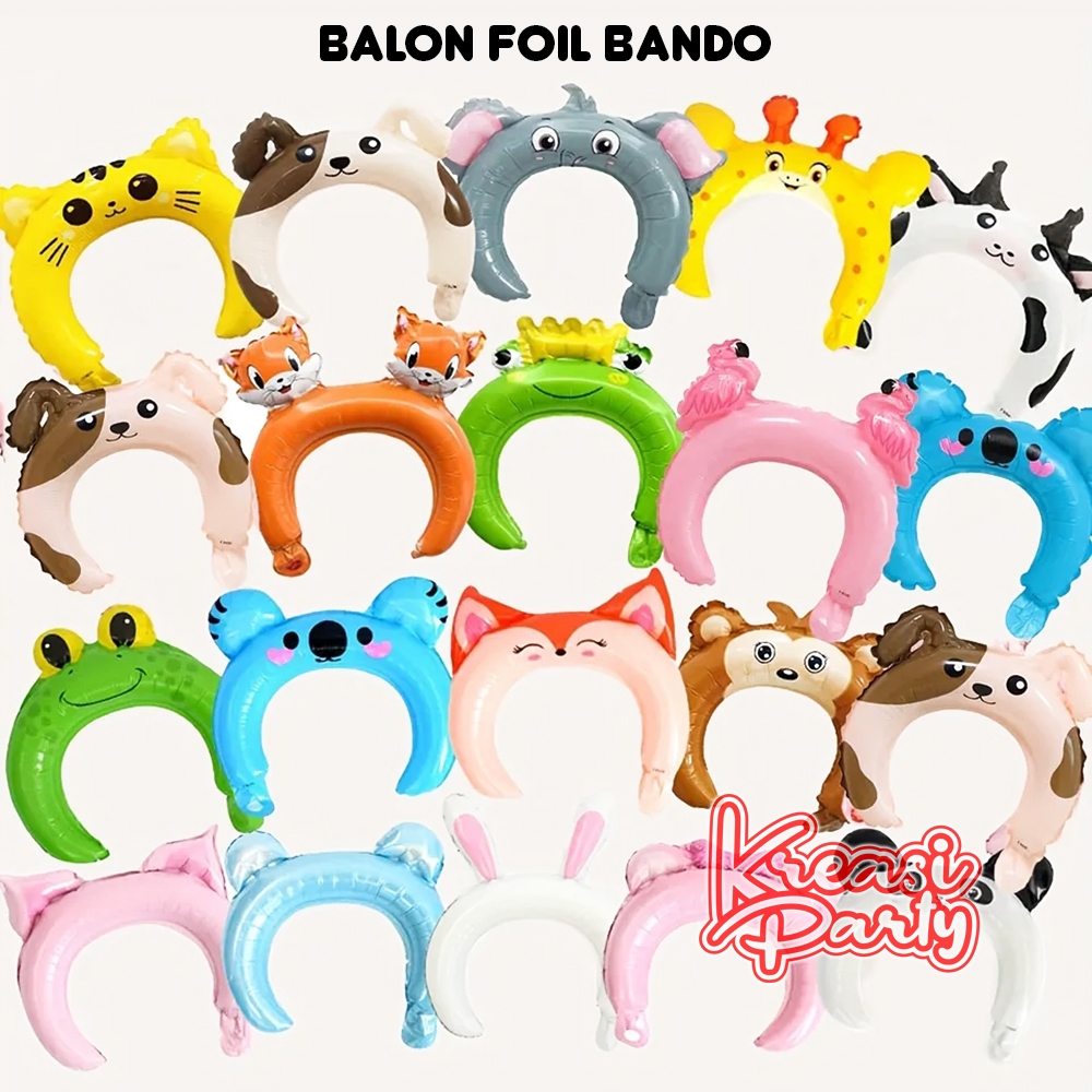 Jual Balon Bando / Balon Foil Bando Anak Karakter Hewan / Animal ...