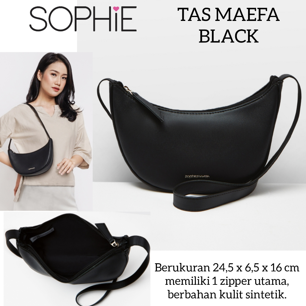 Jual TAS MAEFA BLACK SOPHIE MARTIN PARIS PROMO TAS BAHU HITAM WANITA ...