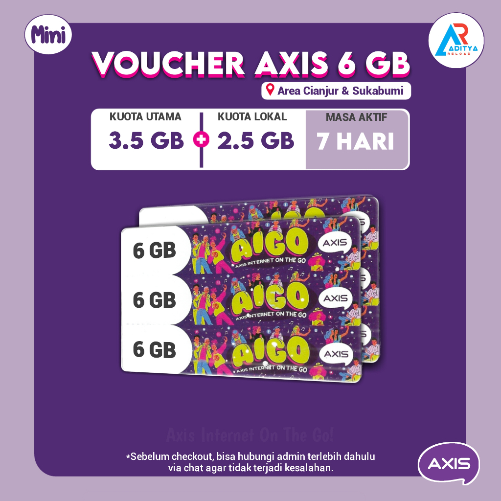 Jual Voucher Axis Mini 6GB 7Hari | Shopee Indonesia