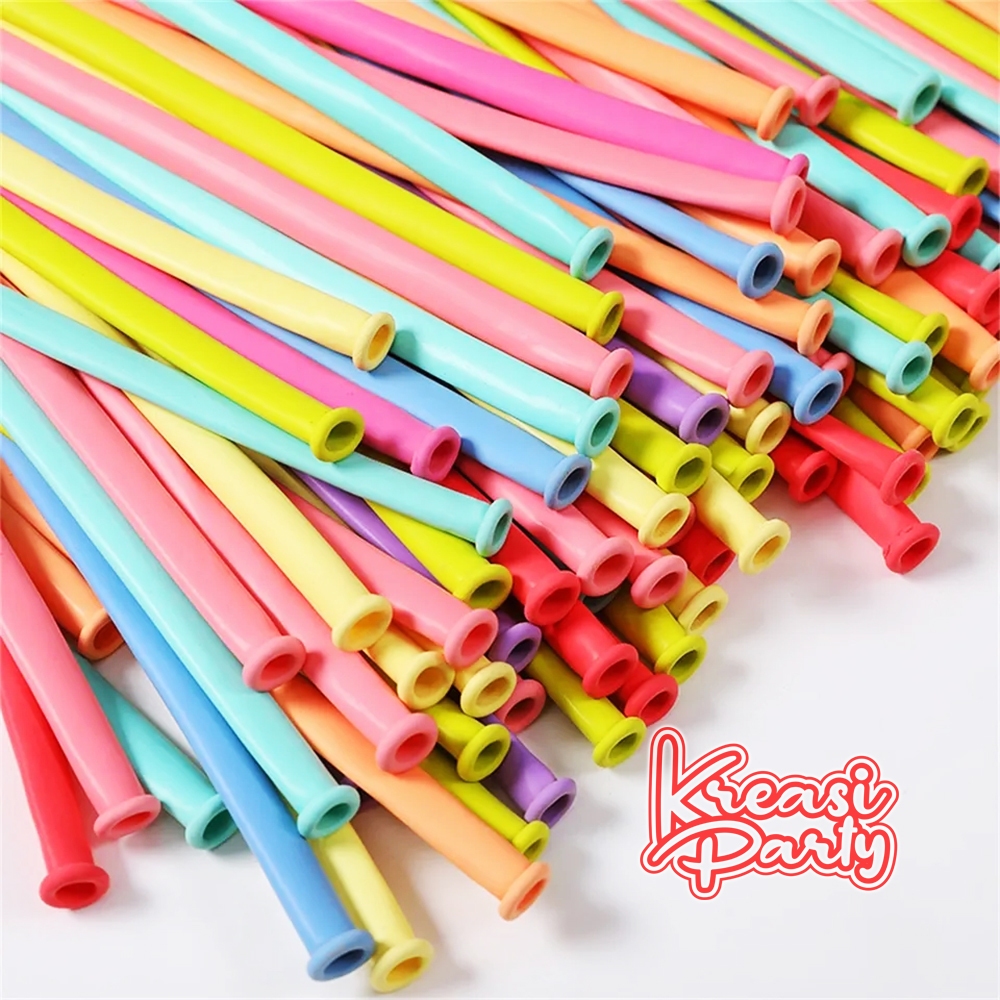 Jual ECER Balon Twist Pastel / Balon Pentil / Balon latex Cacing ...