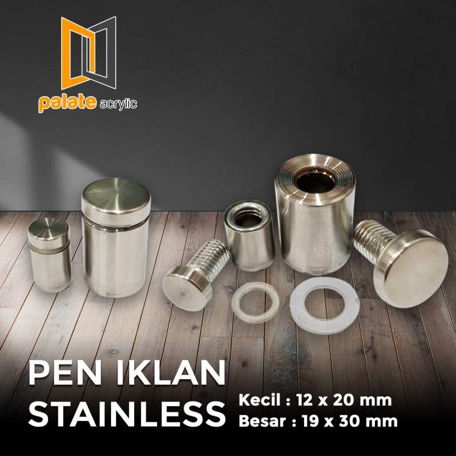 Jual PEN IKLAN STAINLESS 12 x 20 / 19 x 30 | Shopee Indonesia