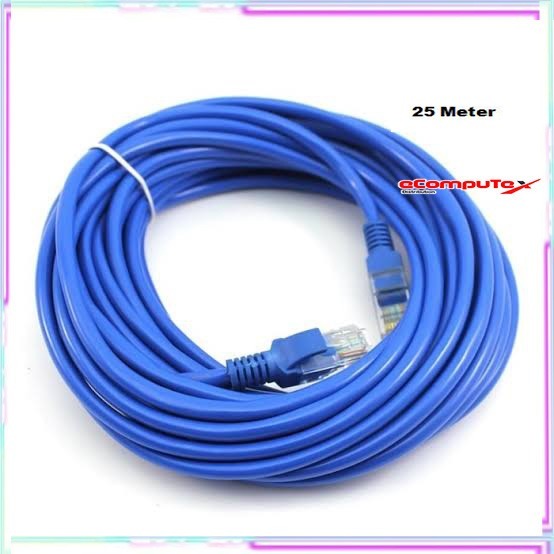 Jual CABLE LAN UTP CAT 5 25M / KABEL LAN CAT5 25M | Shopee Indonesia
