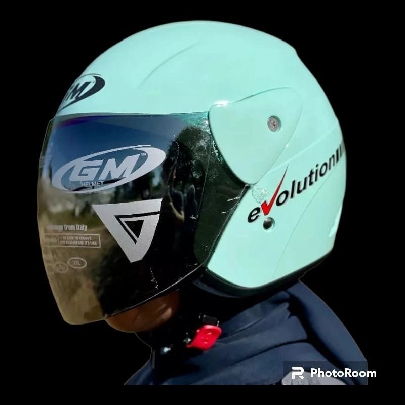 Jual HELM GM EVOLUTION SOLID FULL WARNA ORIGINAL PRODUK | Shopee Indonesia