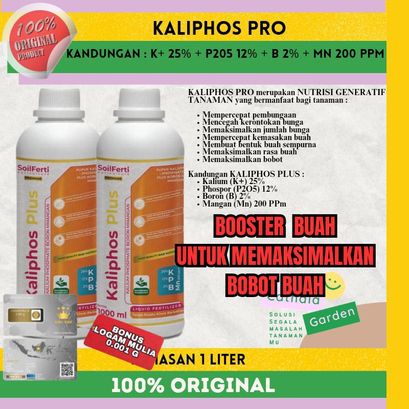 Jual KALIPHOS PLUS KEMASAN 1 LITER | PUPUK KALIUM CAIR BOOSTER BOBOT ...