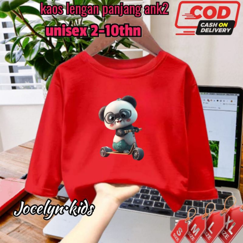 Jual Kaos lengan panjang ank2 cwe/cwo buat 2-10thn logo P4NDA SKYBOARD ...