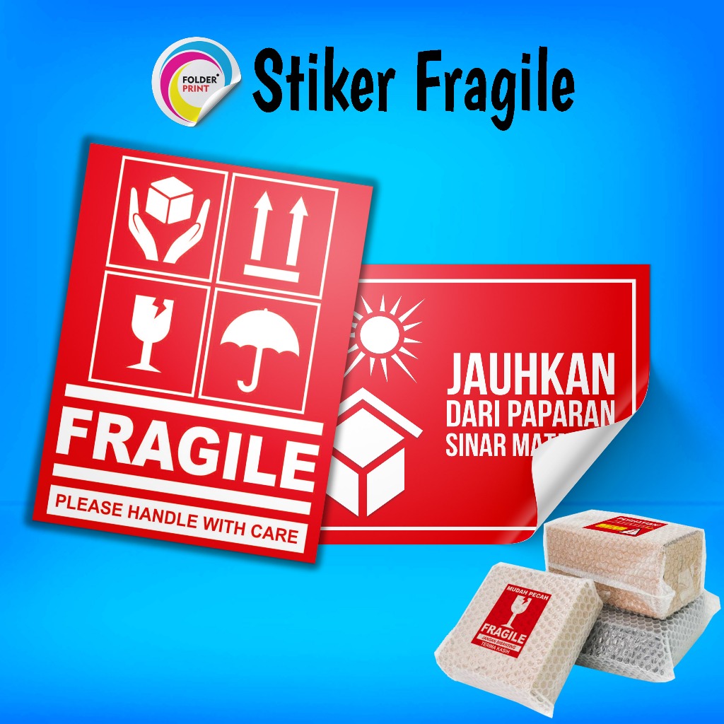 Jual Stiker Fragile Pecah Belah Custom Murah | Shopee Indonesia