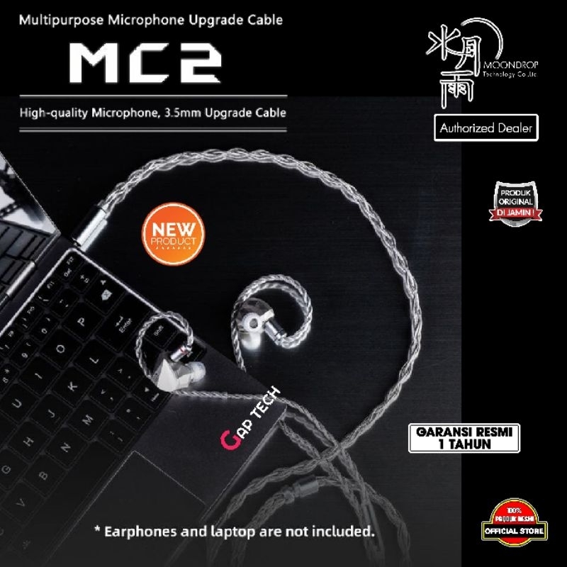 Jual Moondrop MC2 / MC 2 High-Quality Microphone 3.5mm Upgrade Cable ...