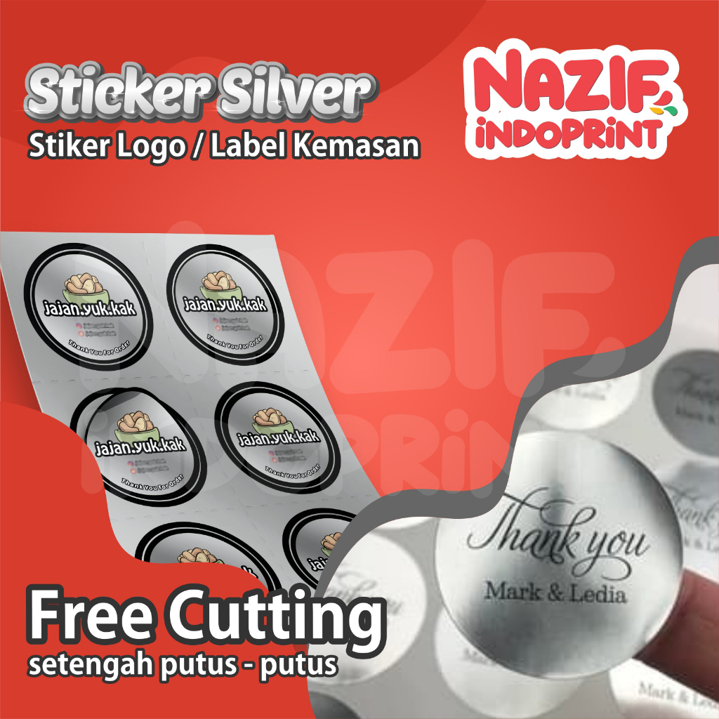 Jual Stiker SILVER Label Kemasan Metalik SILVER A3+ / Stiker Label ...