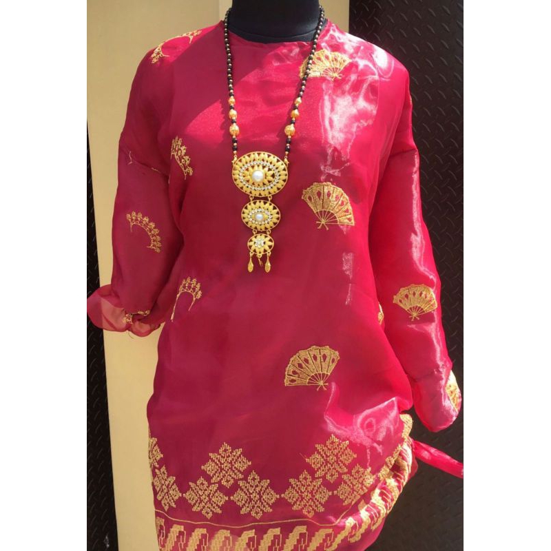 Jual Baju Adat Bugis Makassar Baju Bodo Motif Kipas | Shopee Indonesia