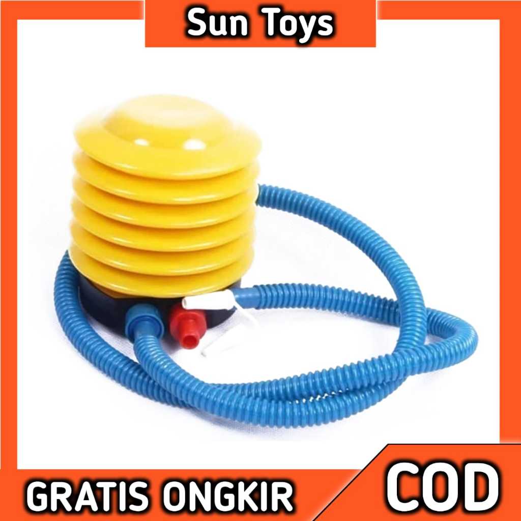 Jual POMPA ANGIN INJAK MANUAL (BULAT KUNING) BALON UDARA FOIL BAN KARET ...