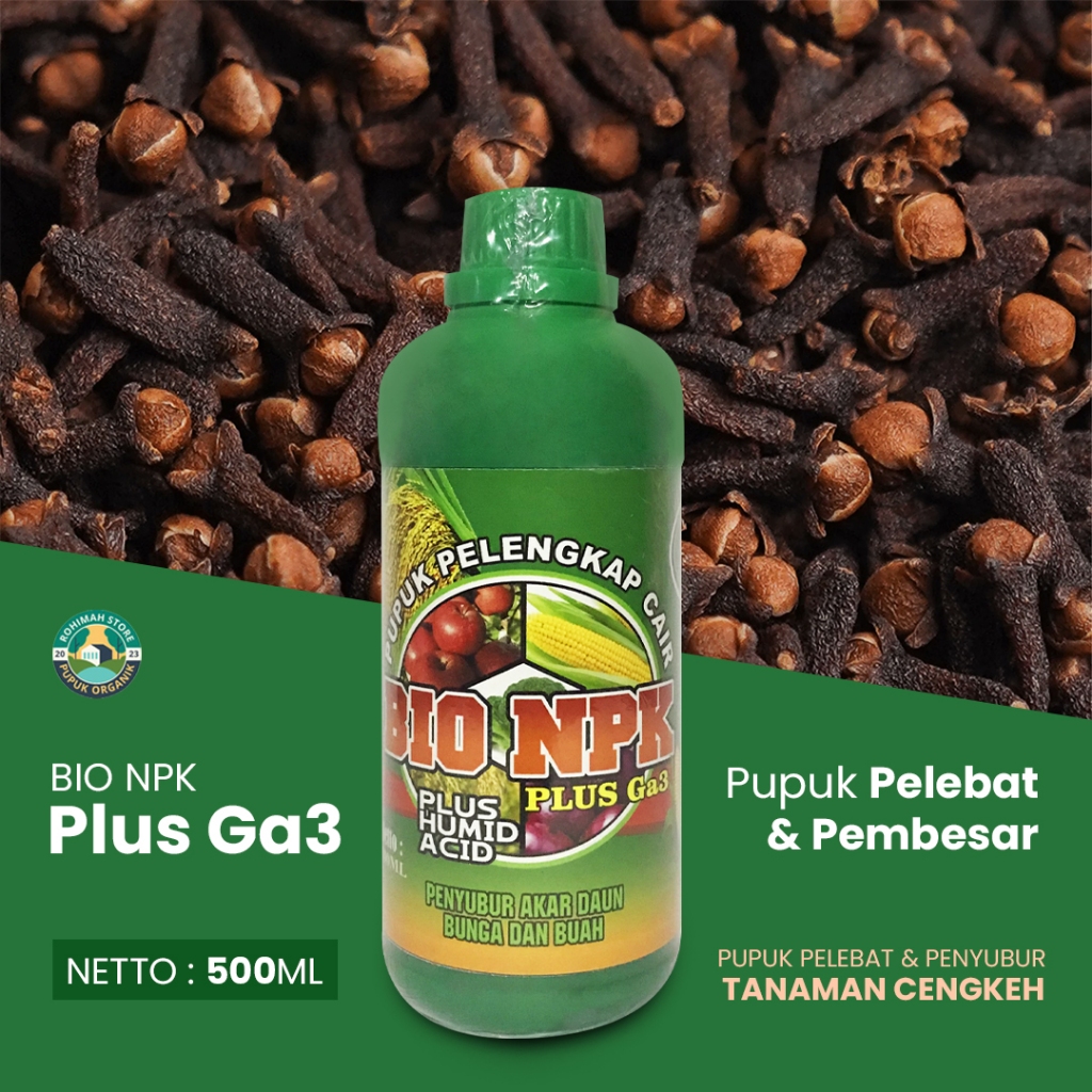 Jual pupuk pelebat dan pembesar buah BIO NPK GAZA Plus Ga3 pupuk penyubur buah tanaman cengkeh ...