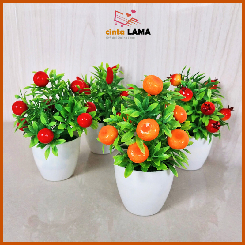 Jual Bunga Hias Plastik Pot Bonsai Tanaman Sintetis Artificial Ornamen ...
