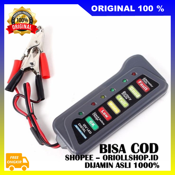 Jual Alat Cek Kondisi Aki 12 Volt Dengan 6 LED Indikator Accu Tester ...