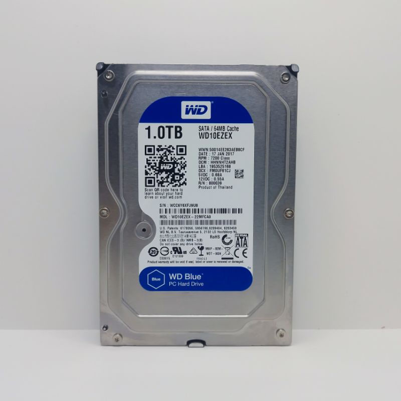 Jual HARDISK 1TB WD BLUE 7200 RPM SATA 3,5" BARU -HDD INTERNAL 1TB FOR ...